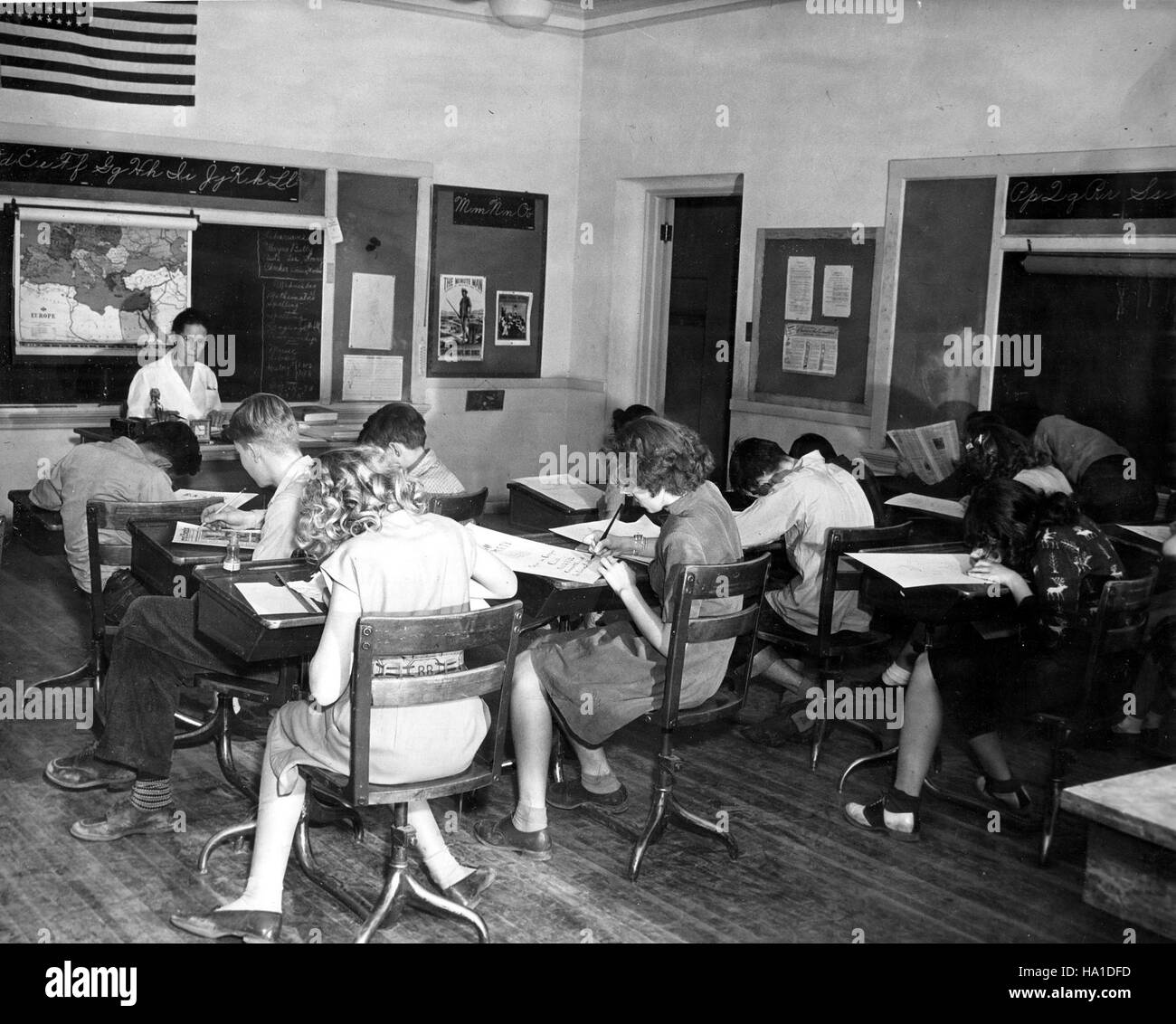 A historic classroom from the Grand Canyon National Park, circa 1960 ...