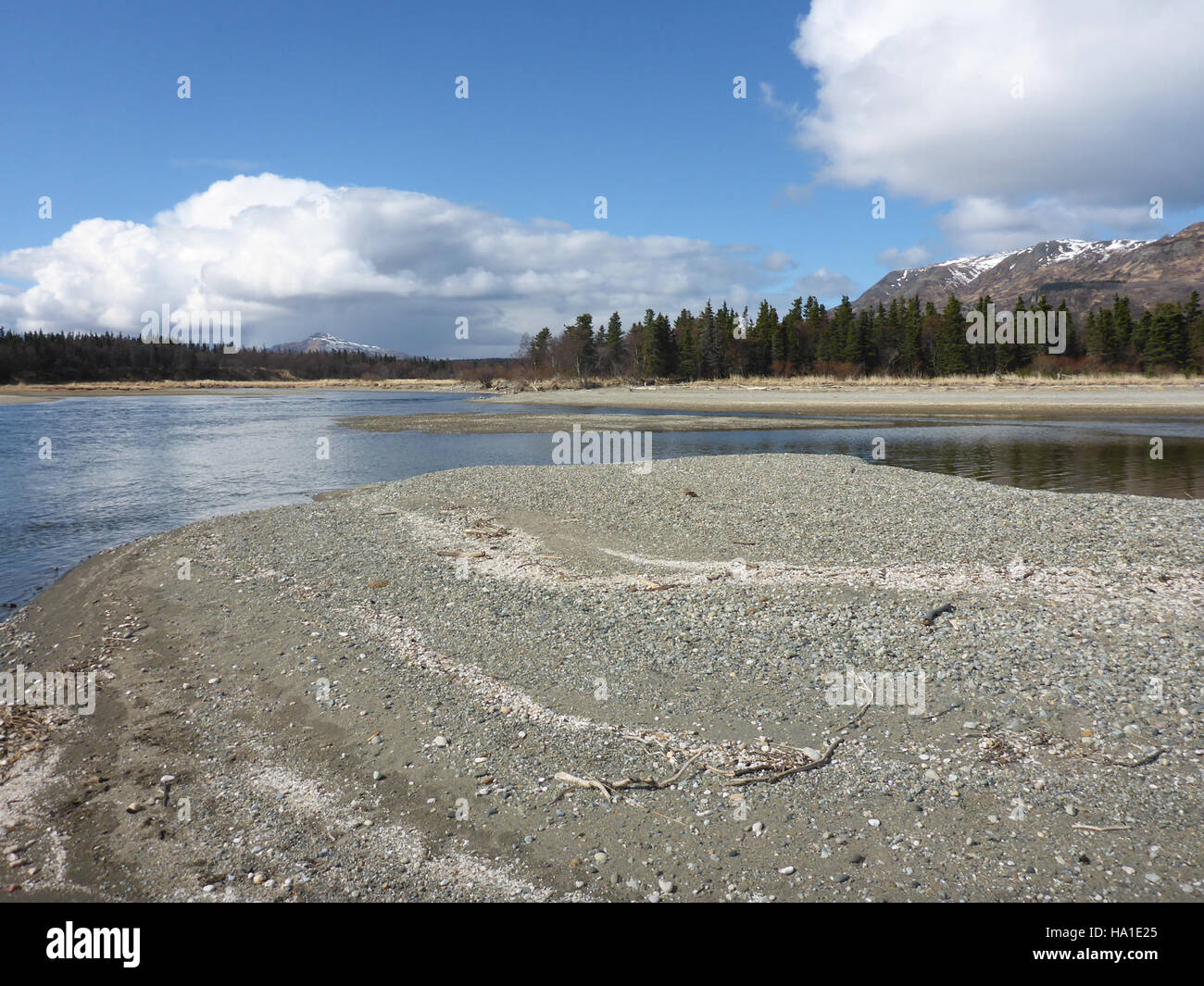 The Mouth of Brooks River in Brooks Camp, Katmai National Park ...