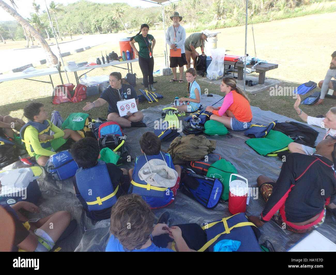 A historical image from the War in the Pacific, depicting environmental ...