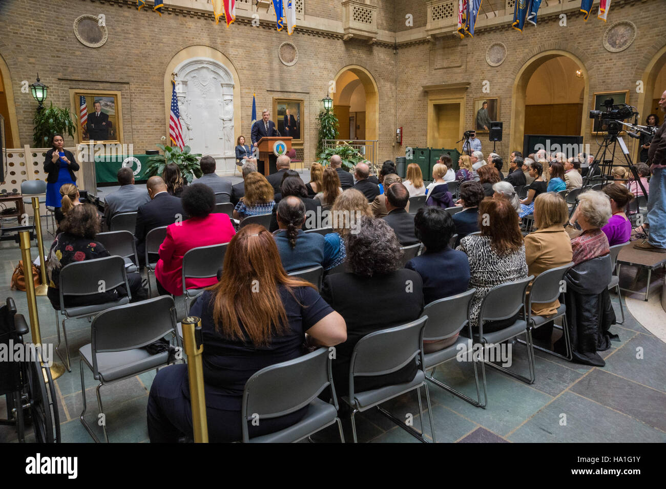 Agriculture Secretary Tom Vilsack presents the USDA Unsung Heroes award ...