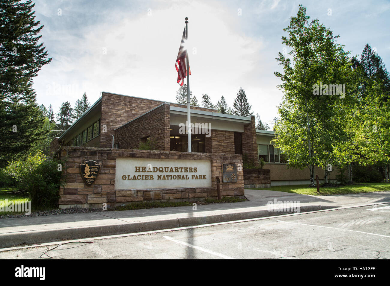 The headquarters of Glacier National Park serves as the administrative ...