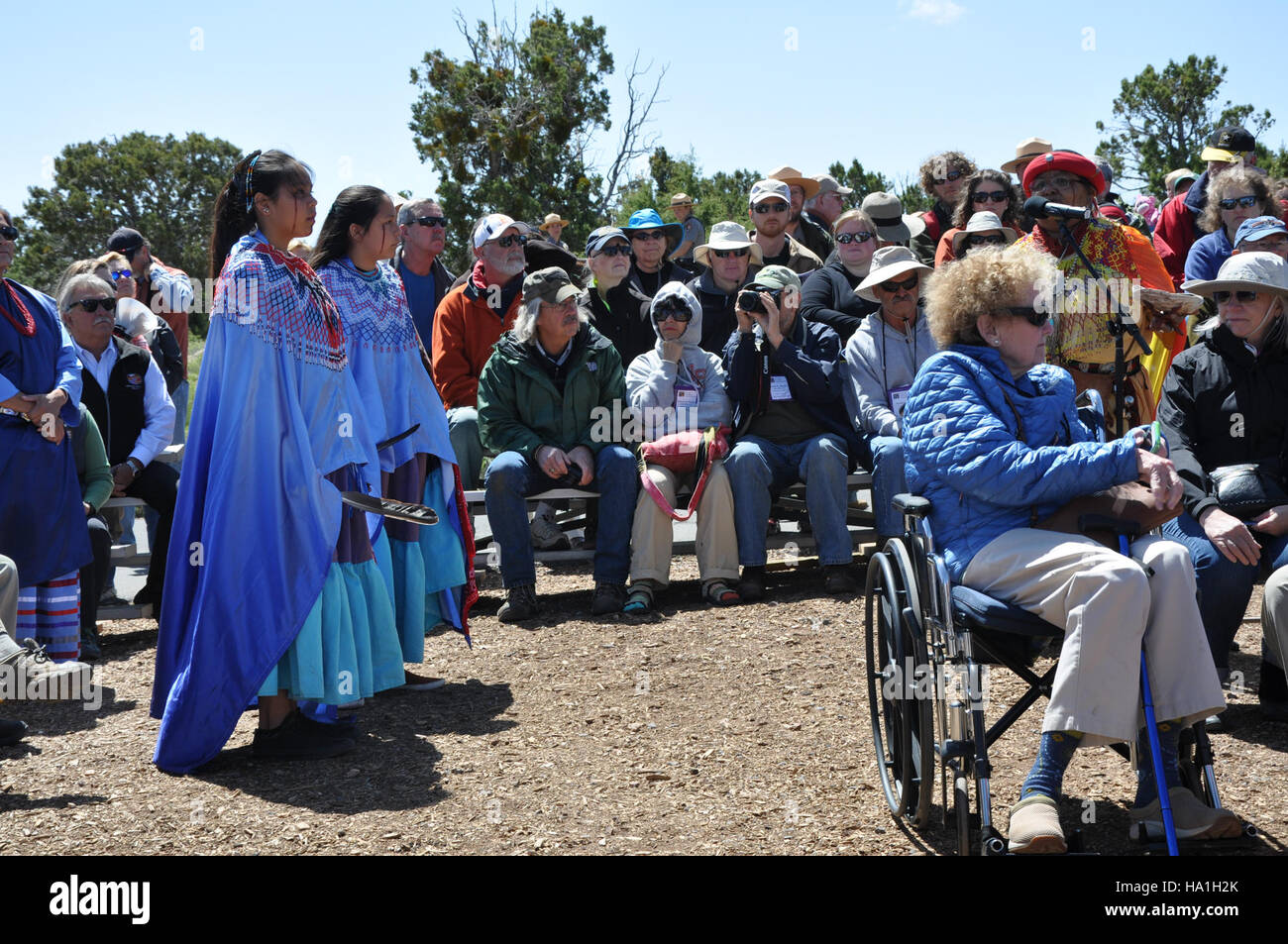 This image captures the rededication ceremony at the Grand Canyon ...