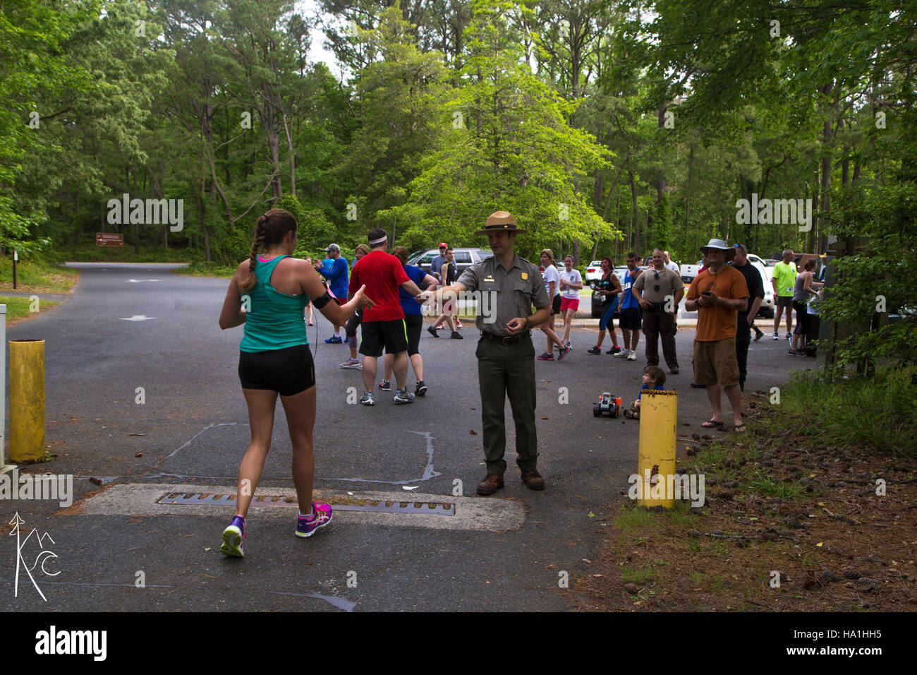 This image captures the 5K Centennial Run event at Assateague Island ...