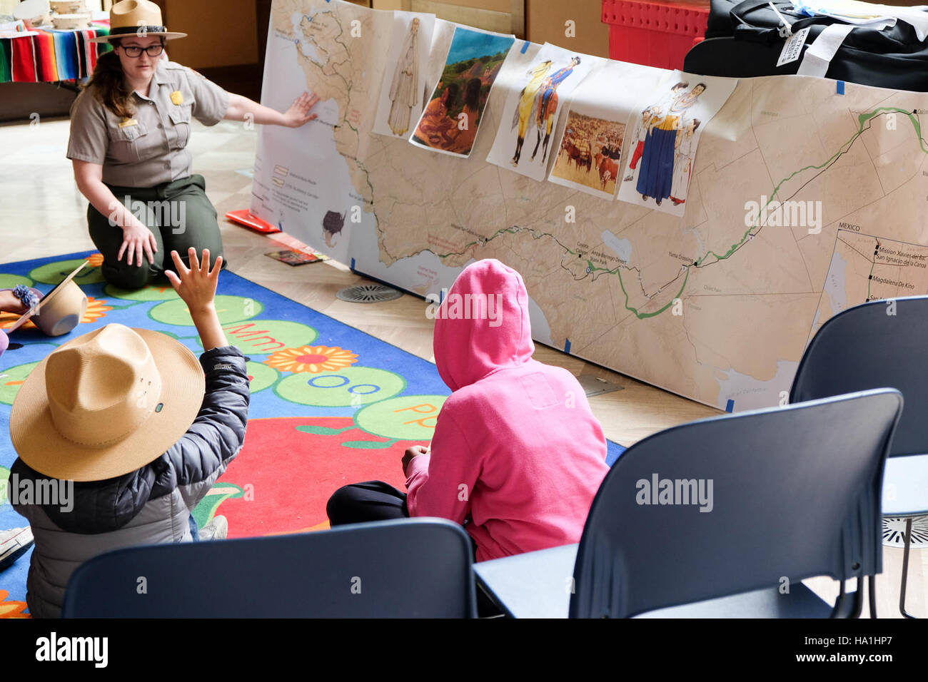 A ranger talk at the Visitacion Valley Branch Library in San Francisco ...