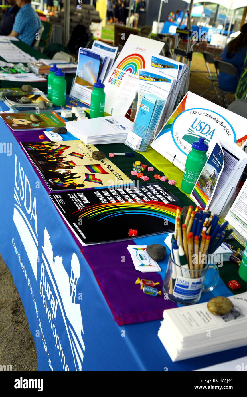 This photo showcases the USDA Rural Development booth at the Pride ...