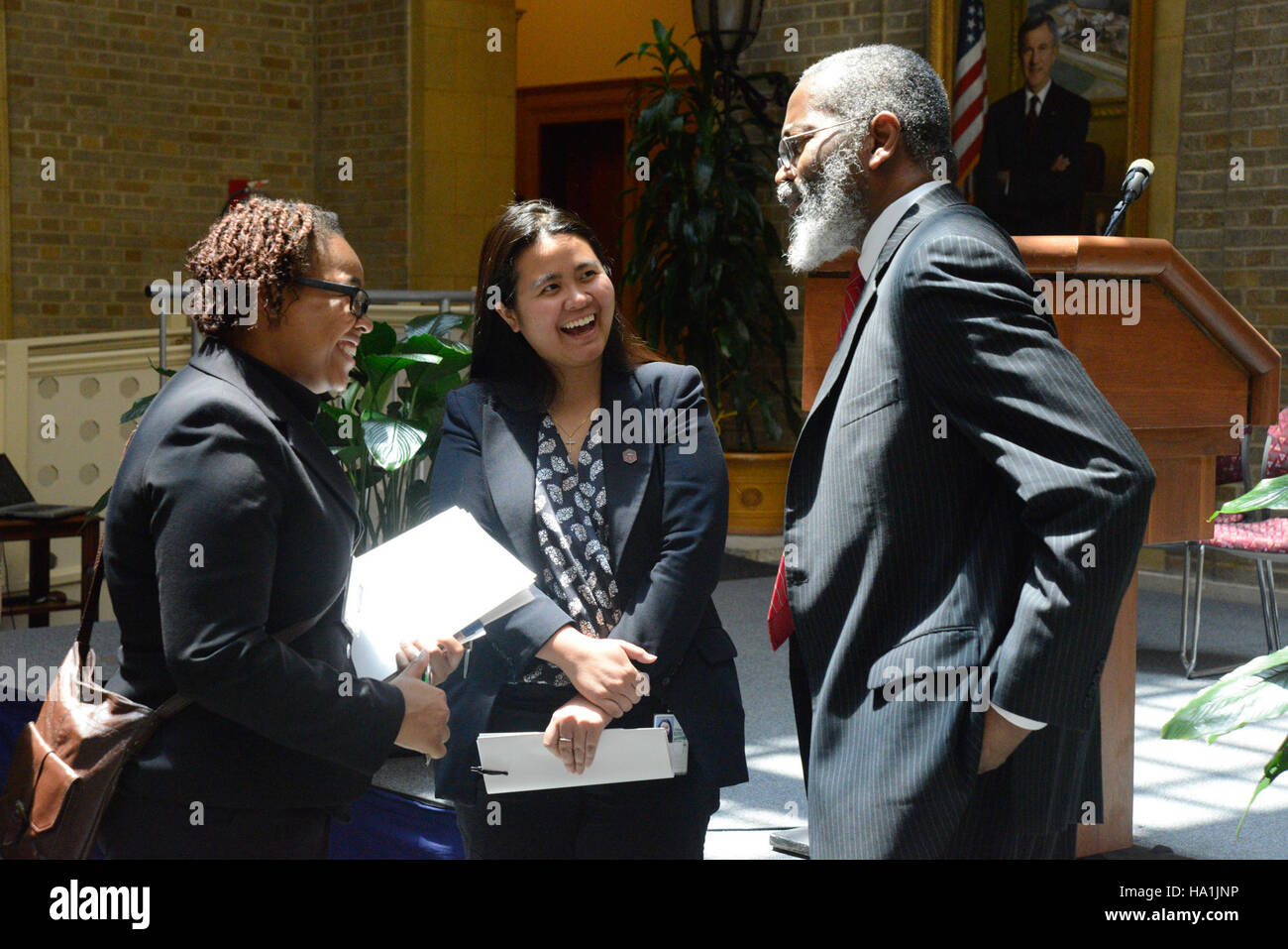 This image captures an intern welcome ceremony at the USDA Whitten ...