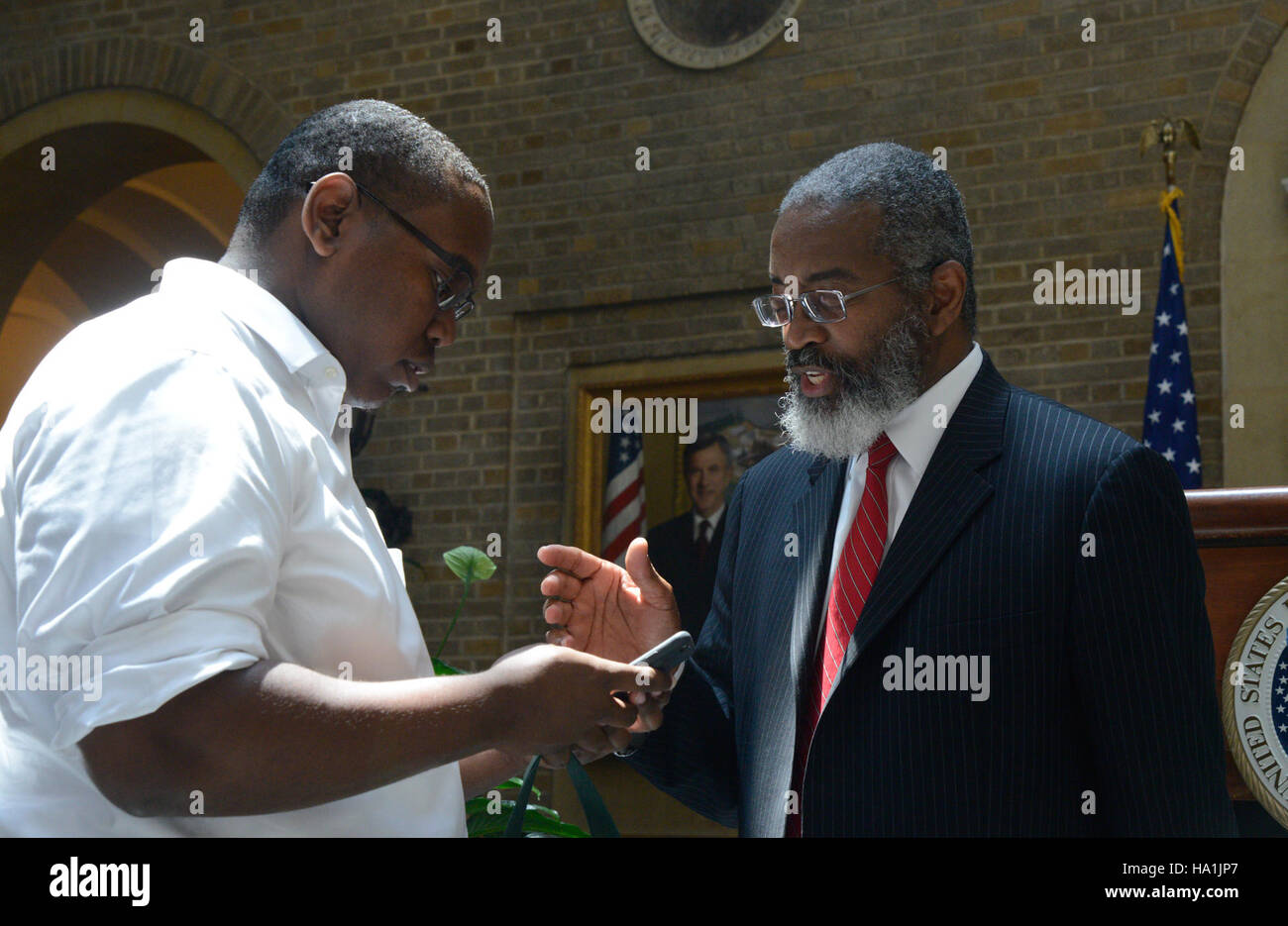 A welcoming ceremony at the Whitten Building for Parham Patio, an ...
