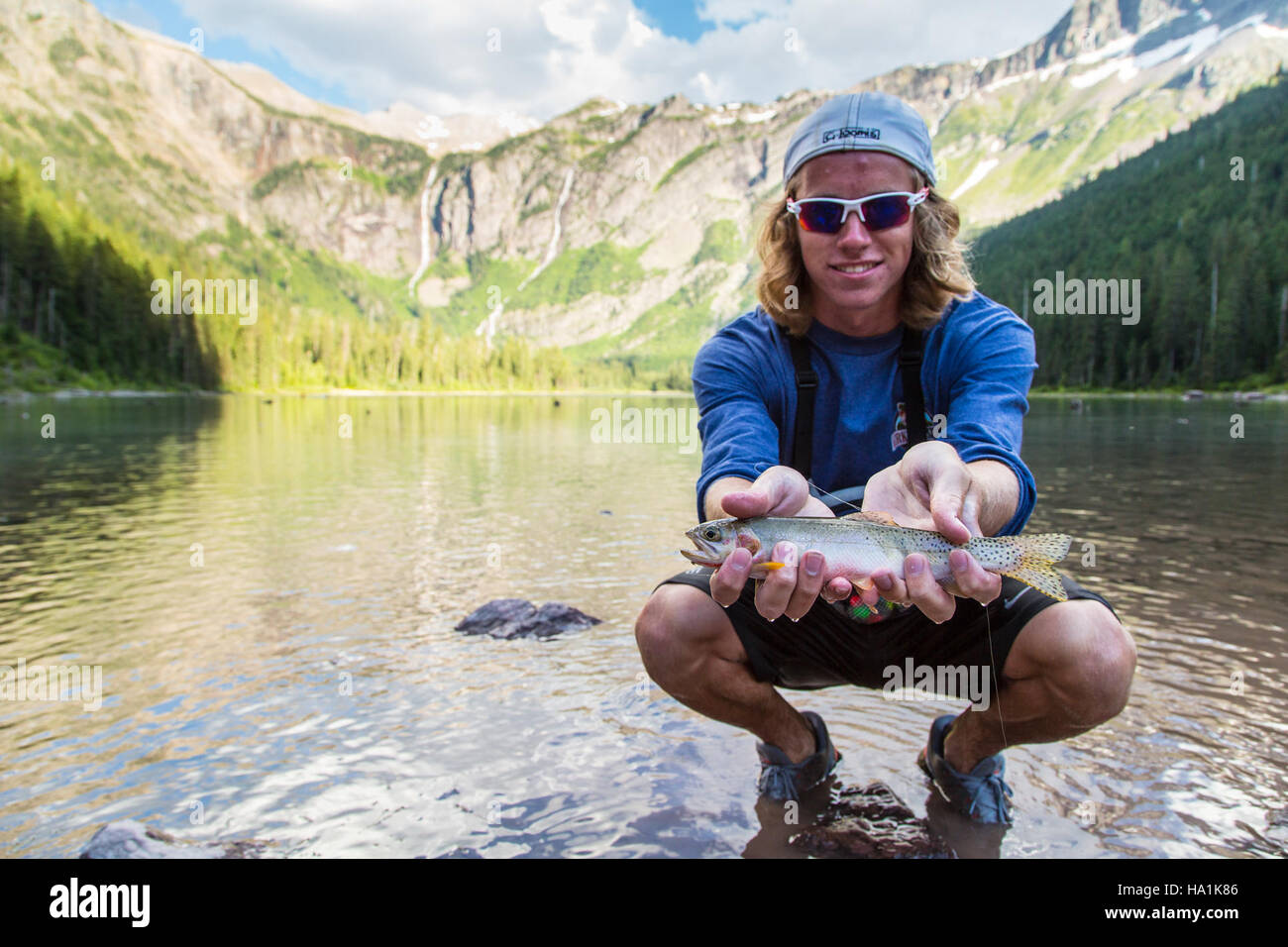 A cutthroat trout is shown at Avalanche Lake in Glacier National Park ...