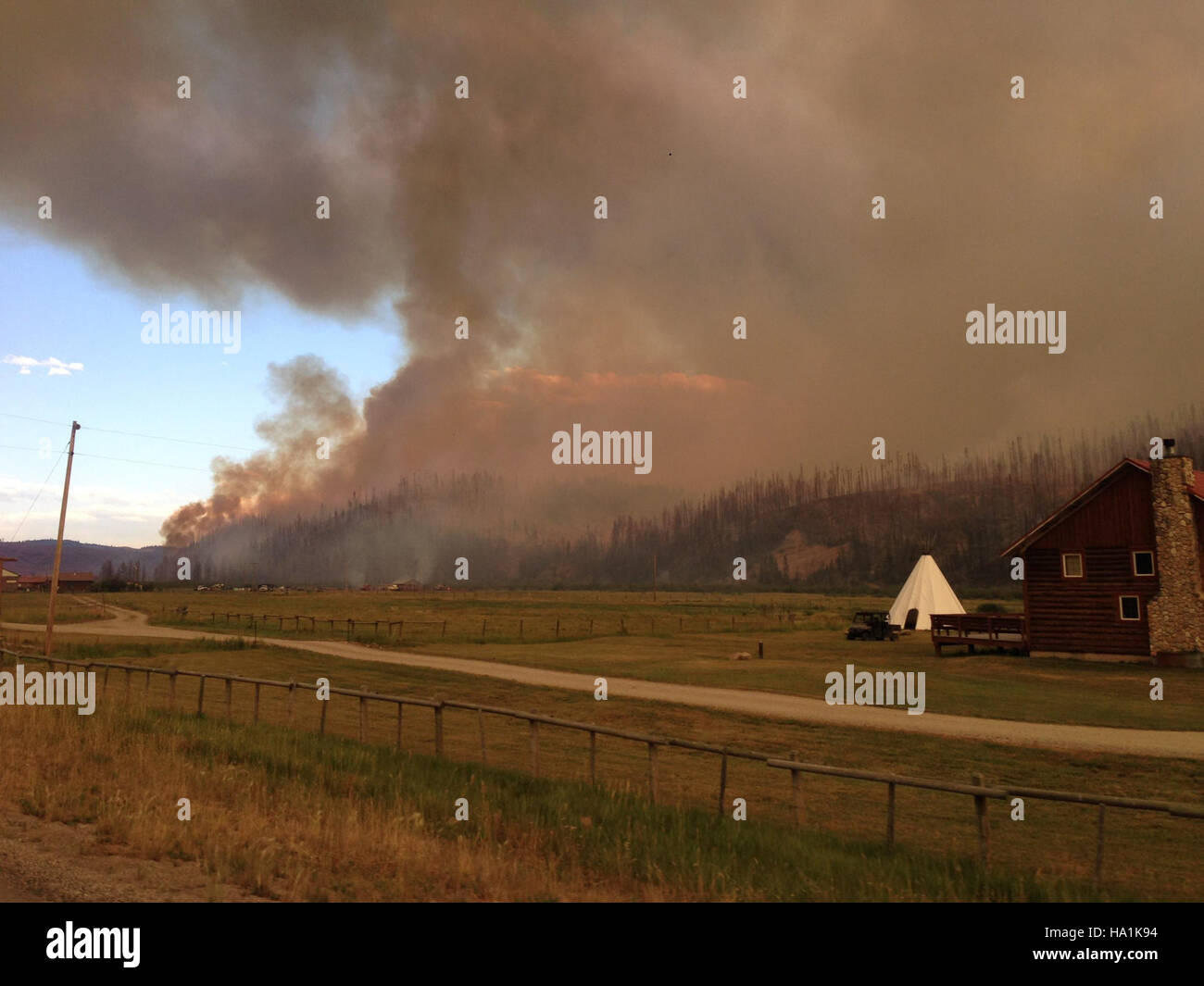 This image highlights the destructive power of a wildfire in Wyoming ...
