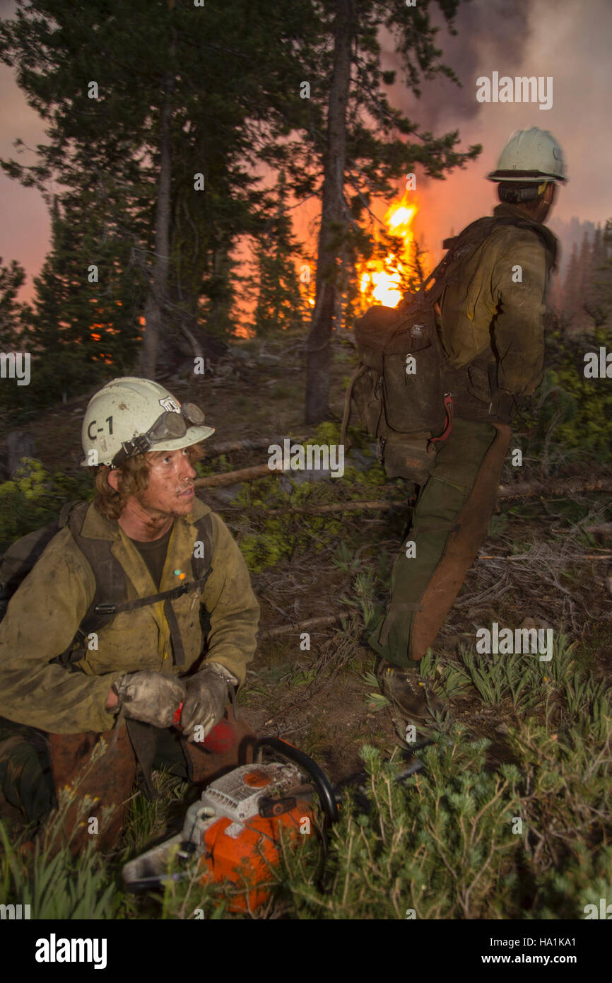 A USDA firefighter responding to a wildfire. USDA personnel play a key ...