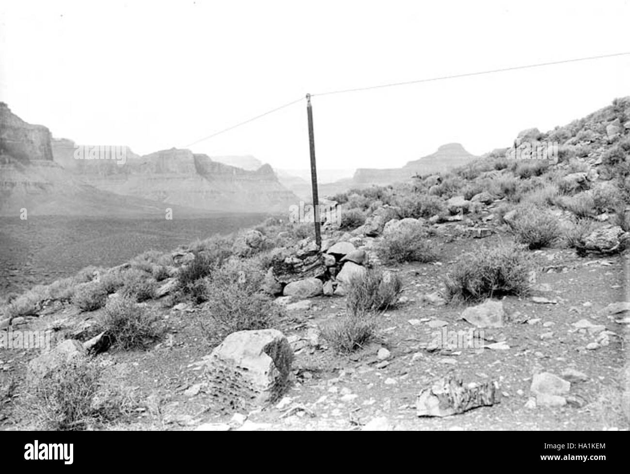 The Historic Trans Canyon Phone Line, constructed by the Civilian ...