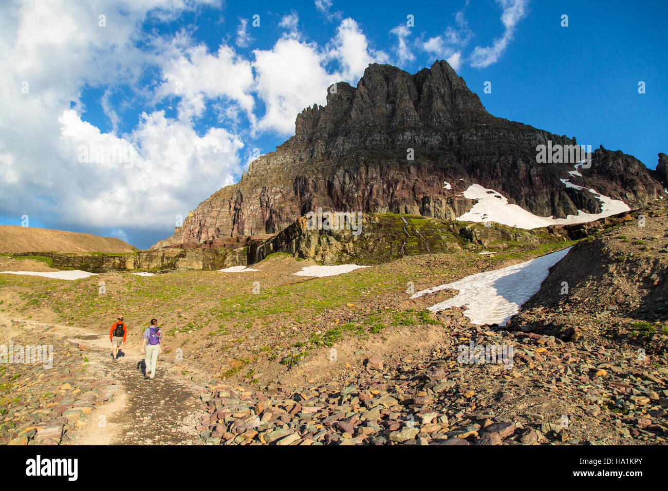 Clements Mountain, located in Glacier National Park, is shown in this ...