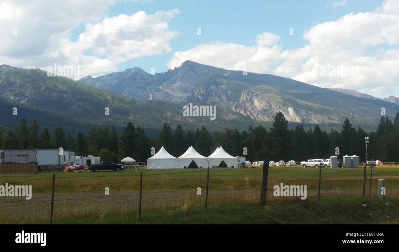 This image captures the Fire Incident Command Center during a wildfire ...