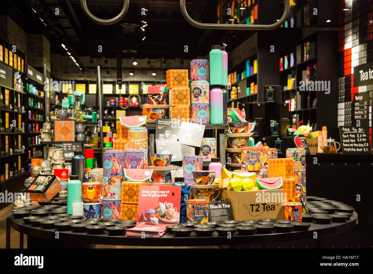 Interior view of a T2 tea shop in Central London Stock Photo - Alamy