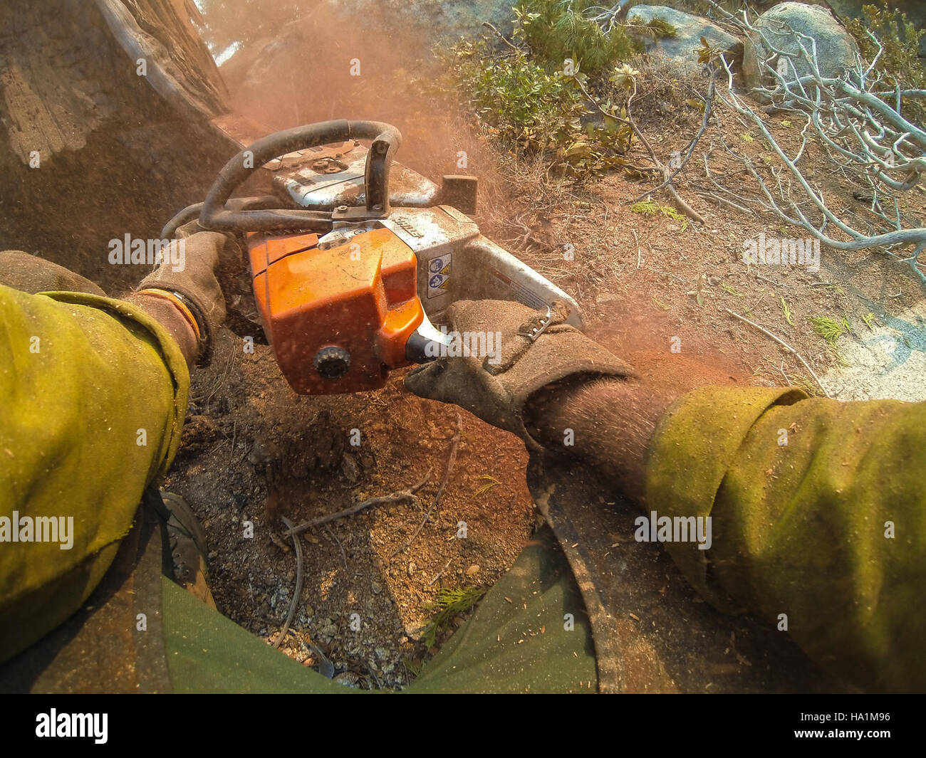A USDA image documenting the impact of a wildfire in Kern County ...