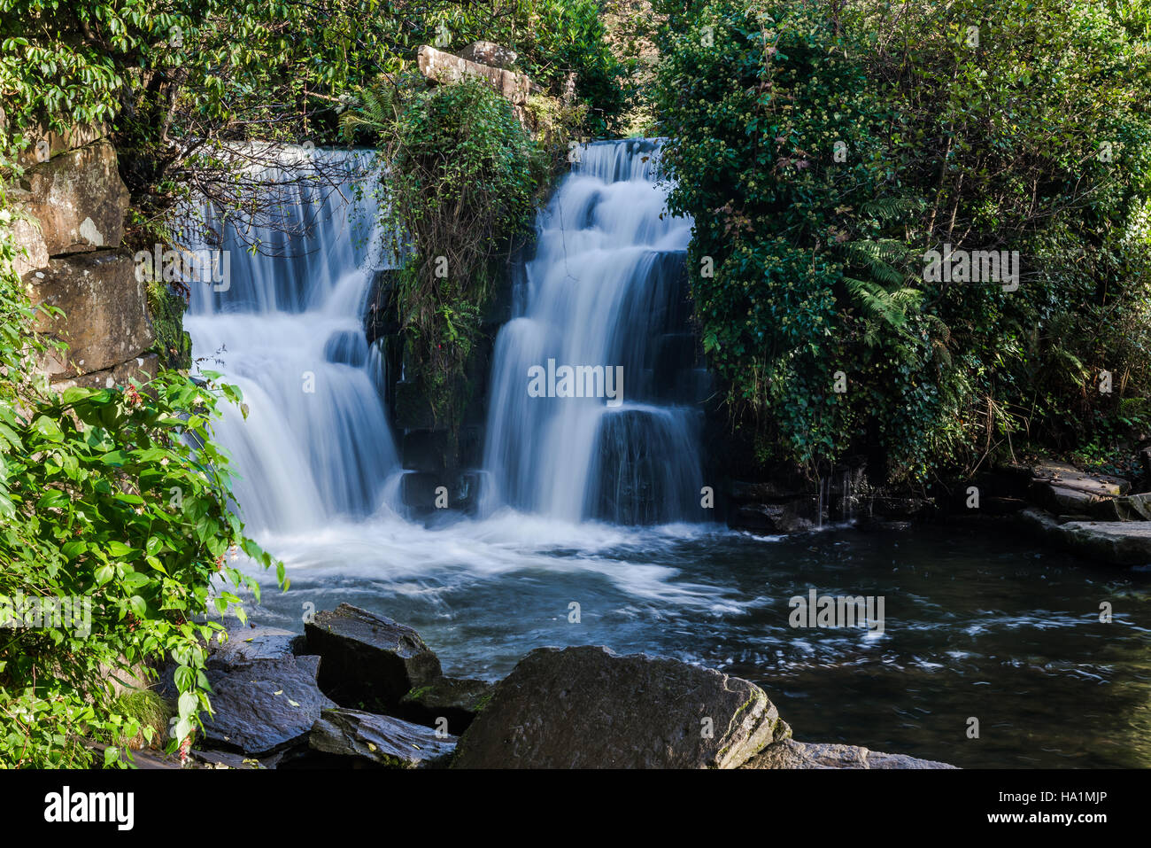 Penllergaer waterfalls hi-res stock photography and images - Alamy