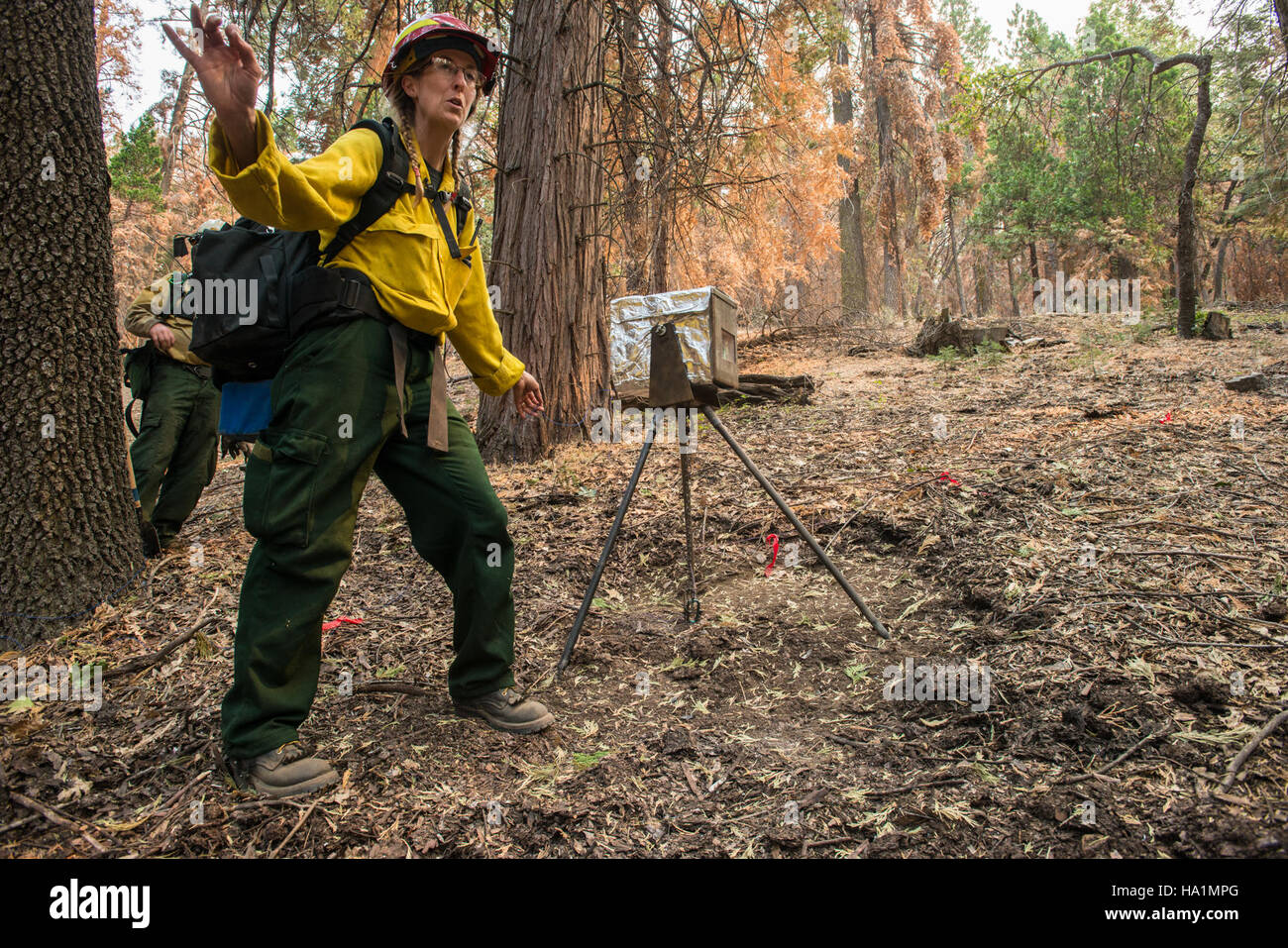 The U.S. Forest Service's Fire Behavior Assessment Team (FBAT) in Kern ...