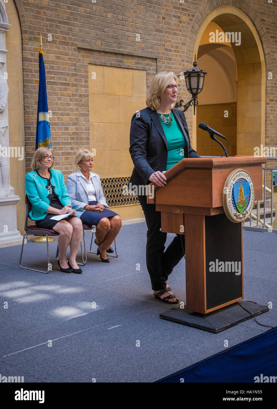 The image depicts a Women's History Month event hosted by the USDA ...