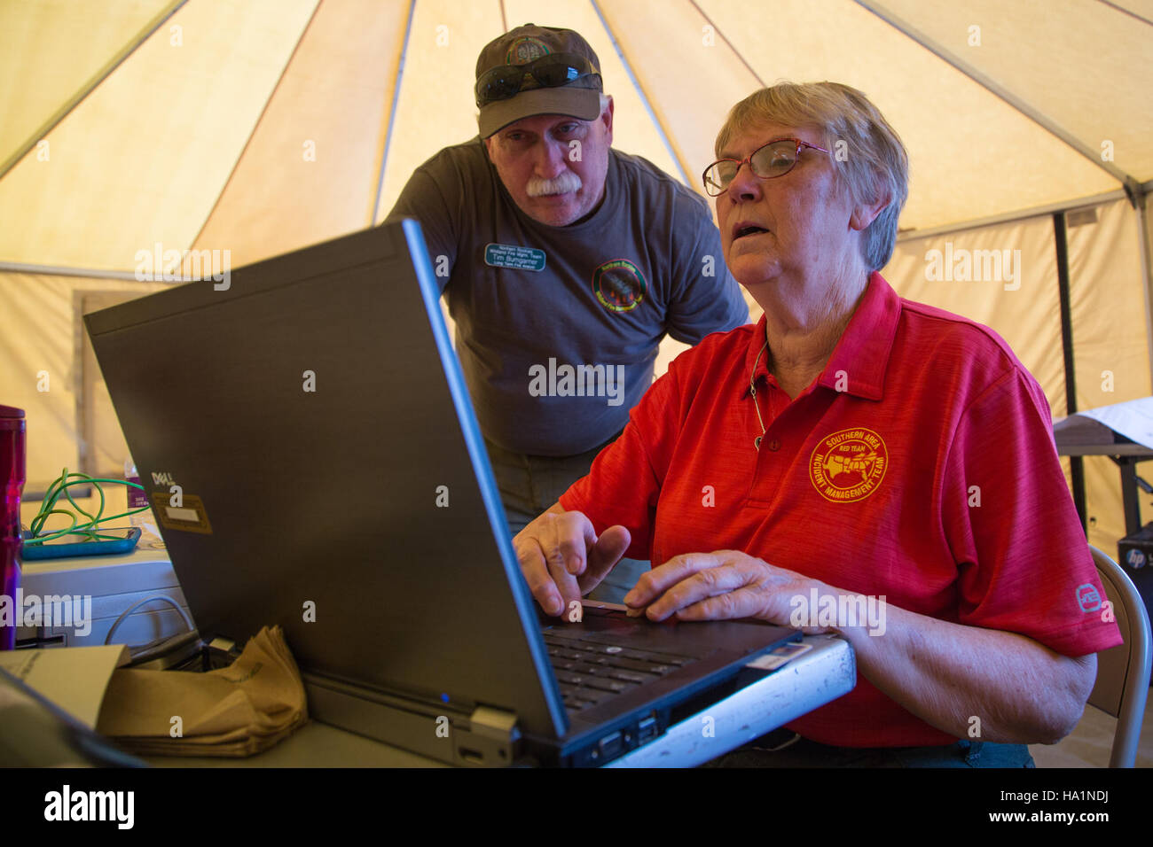 The Maple Fire Incident Command Post in Yellowstone National Park ...