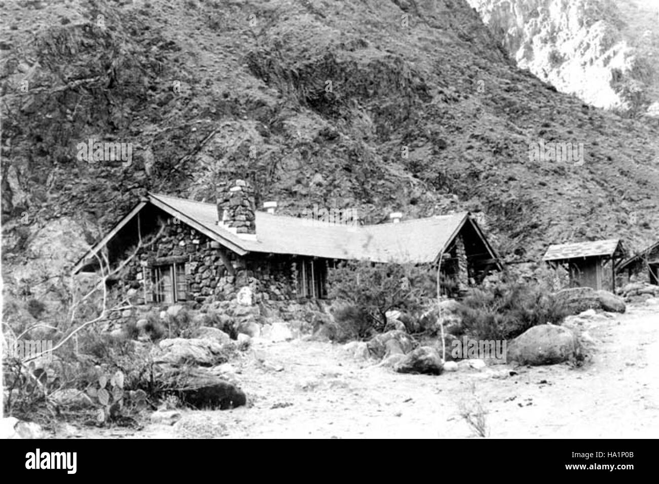 The historic Phantom Ranch Lodge in the Grand Canyon, photographed ...