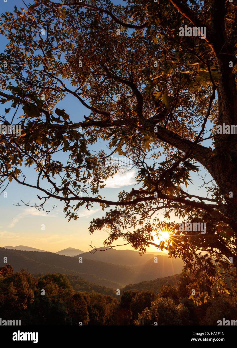 An early fall sunrise is captured in this scenic landscape, showcasing ...