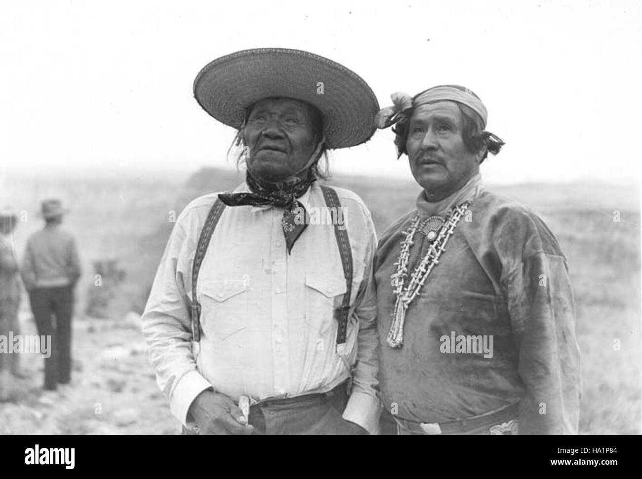 A historical photograph of a Hopi portrait at Desert View in the Grand ...