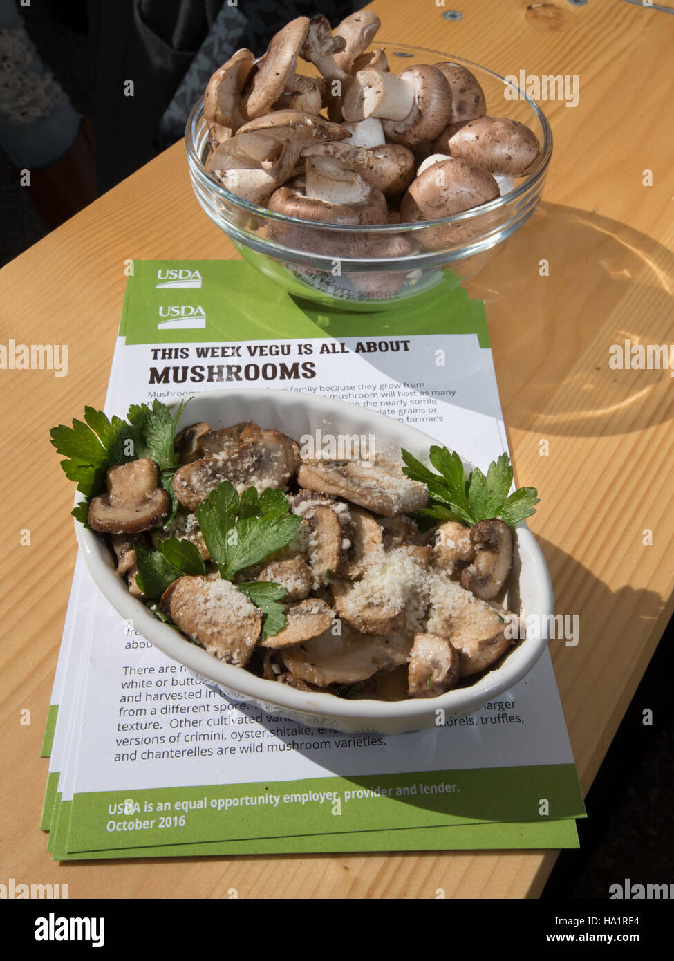 This image shows a demonstration by Country Fresh Mushroom Co. at a ...