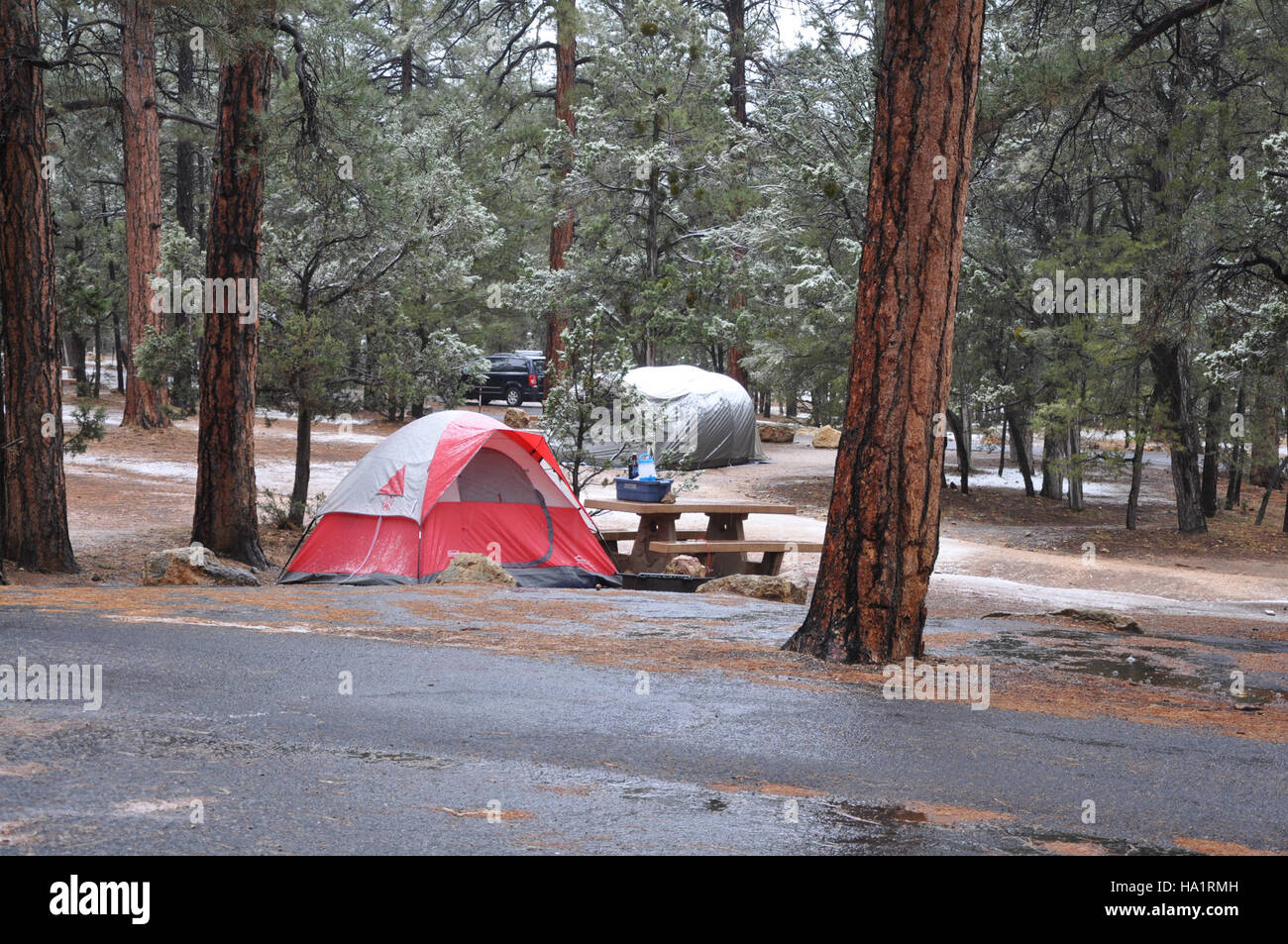 Winter camping in Mather Campground at the Grand Canyon offers a unique ...