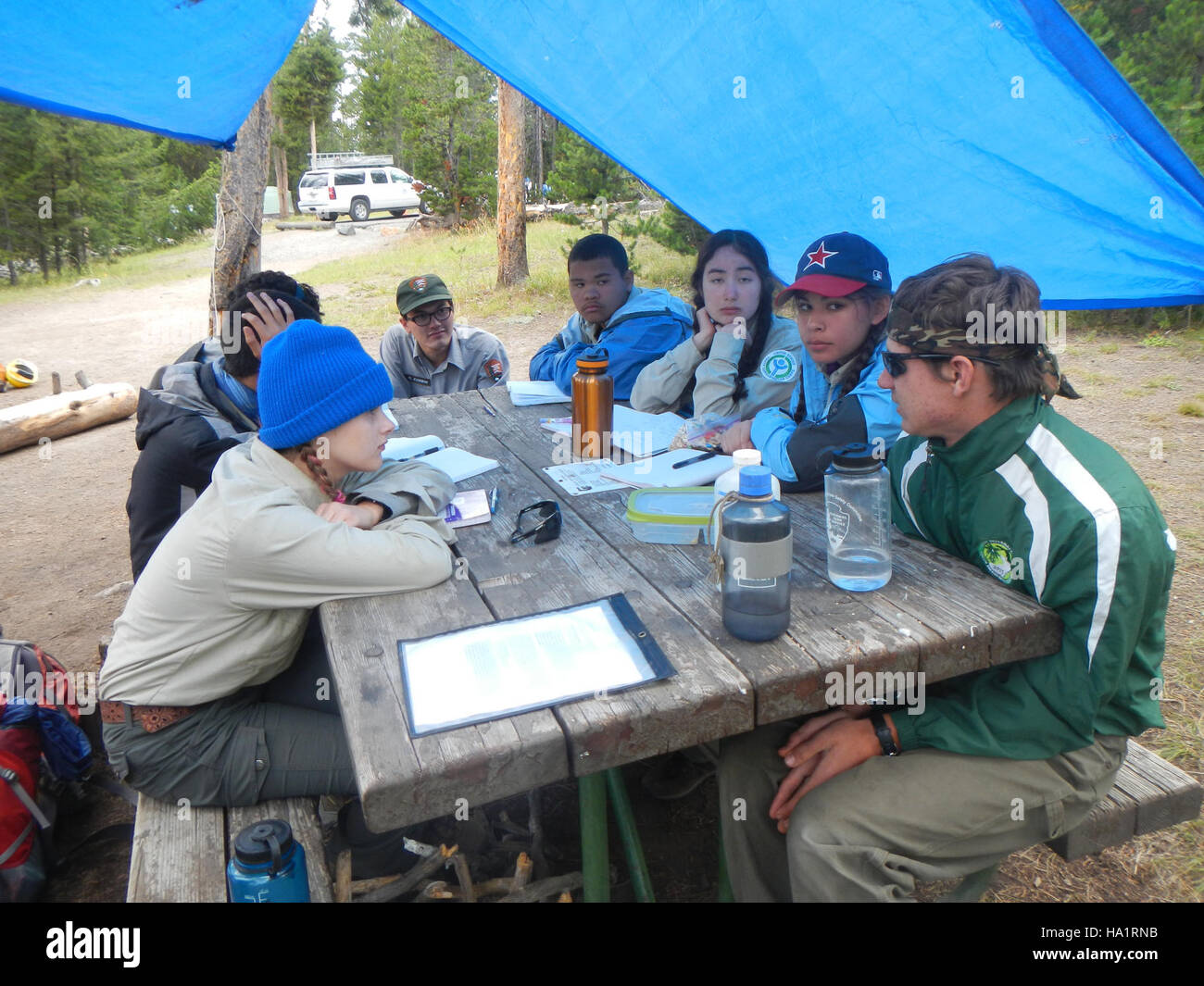 The Youth Conservation Corps (YCC) second session in Yellowstone National Park involves young ...