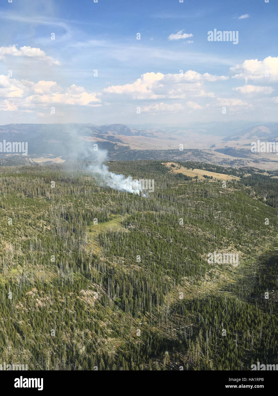 A fire that occurred in Yellowstone National Park on August 13, 2016 ...