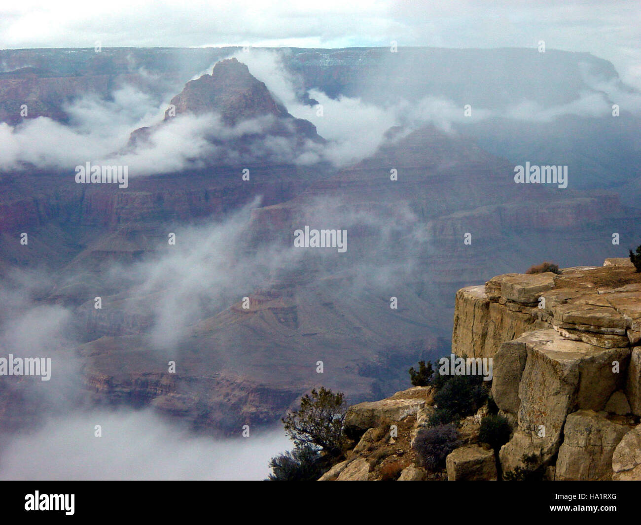This photograph captures a winter inversion at the Grand Canyon from ...