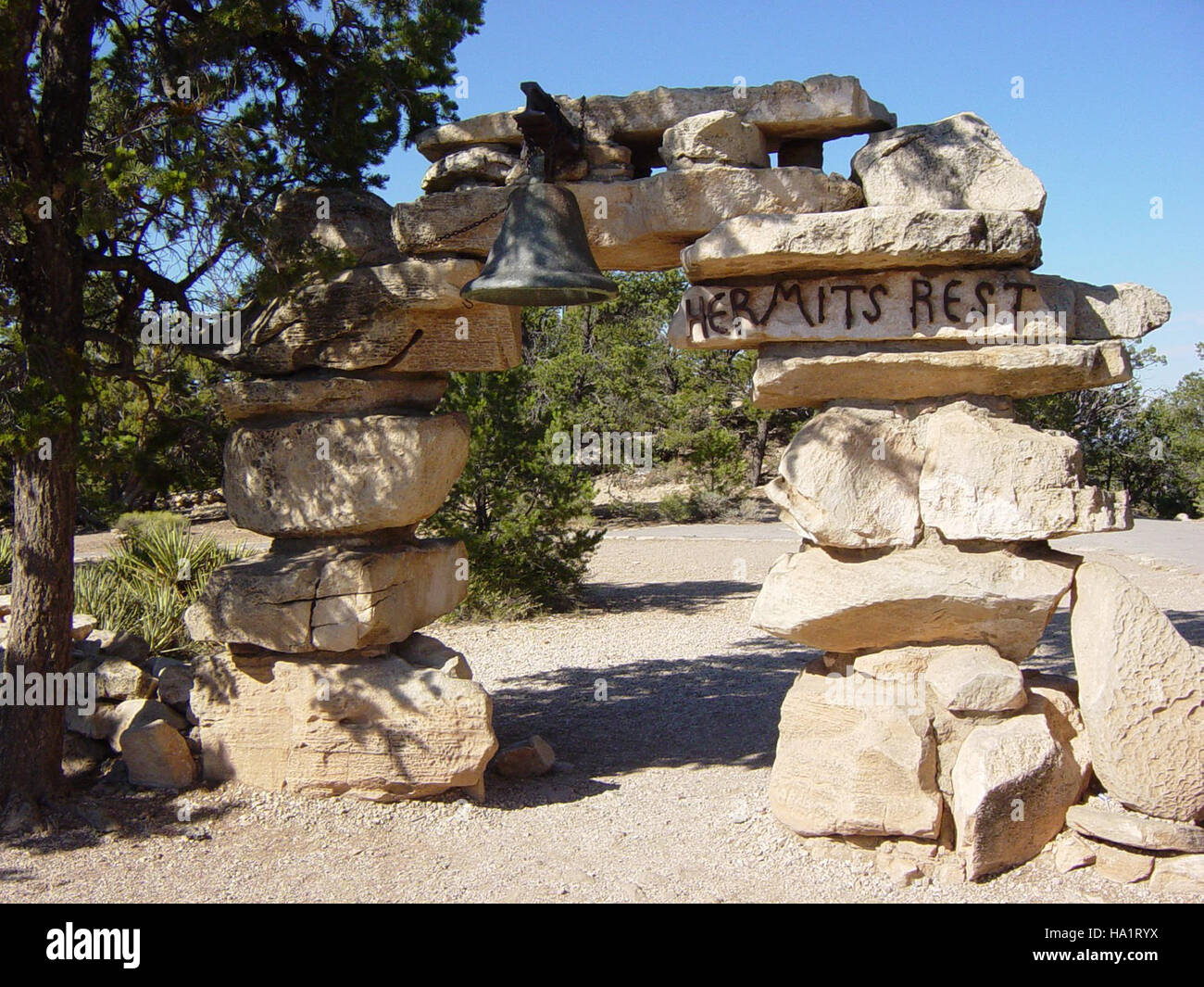 Hermits Rest Arch and Bell are iconic geological features within Grand ...