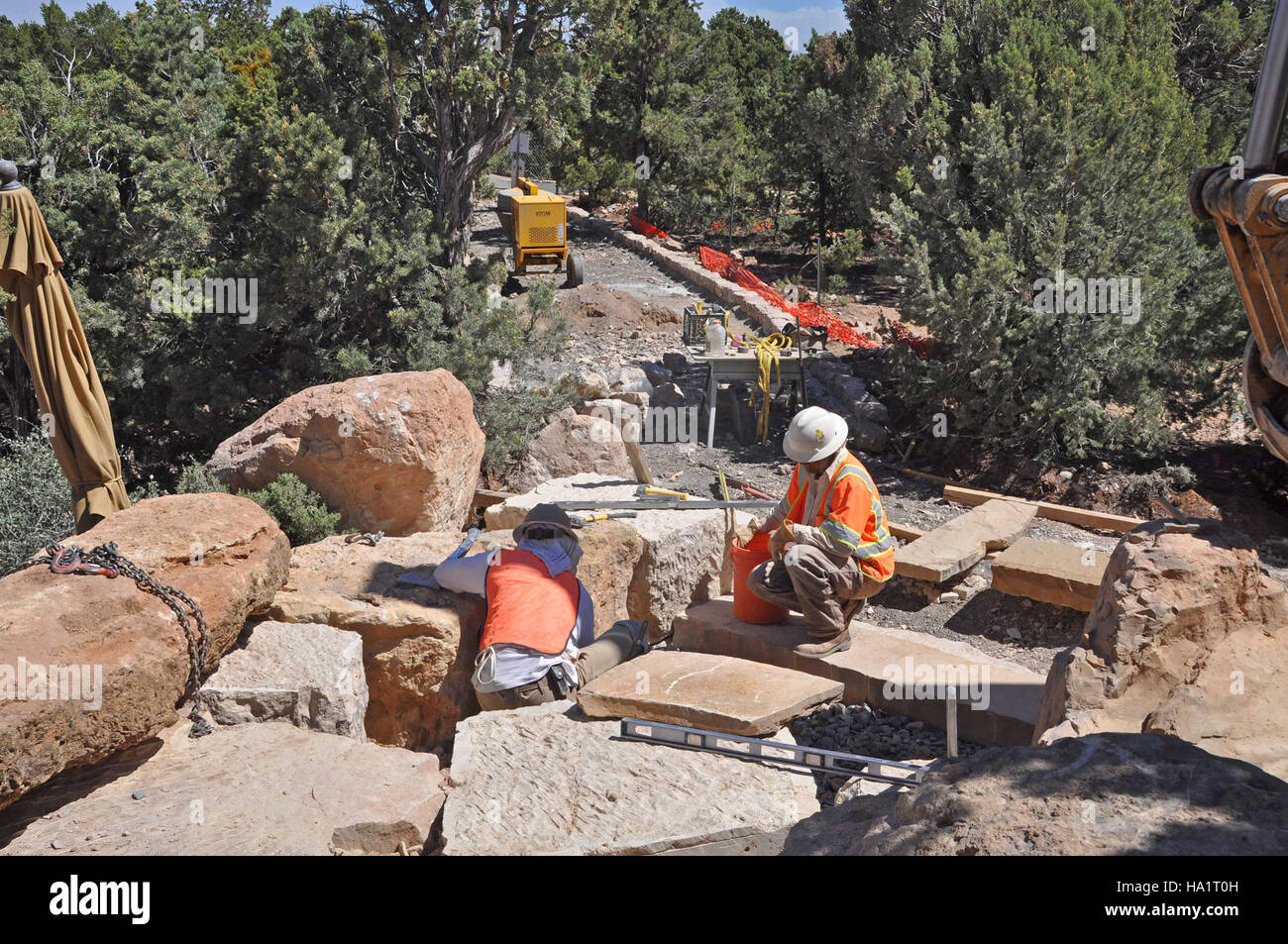 Construction of the Mather Point Amphitheatre at Grand Canyon National ...