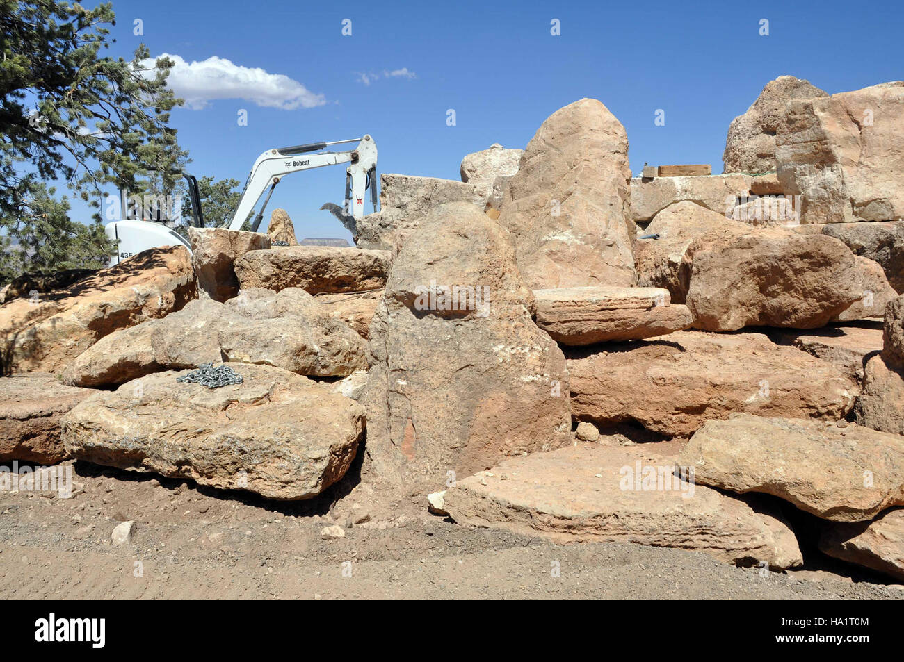 Construction of the Mather Point Amphitheatre at Grand Canyon National ...