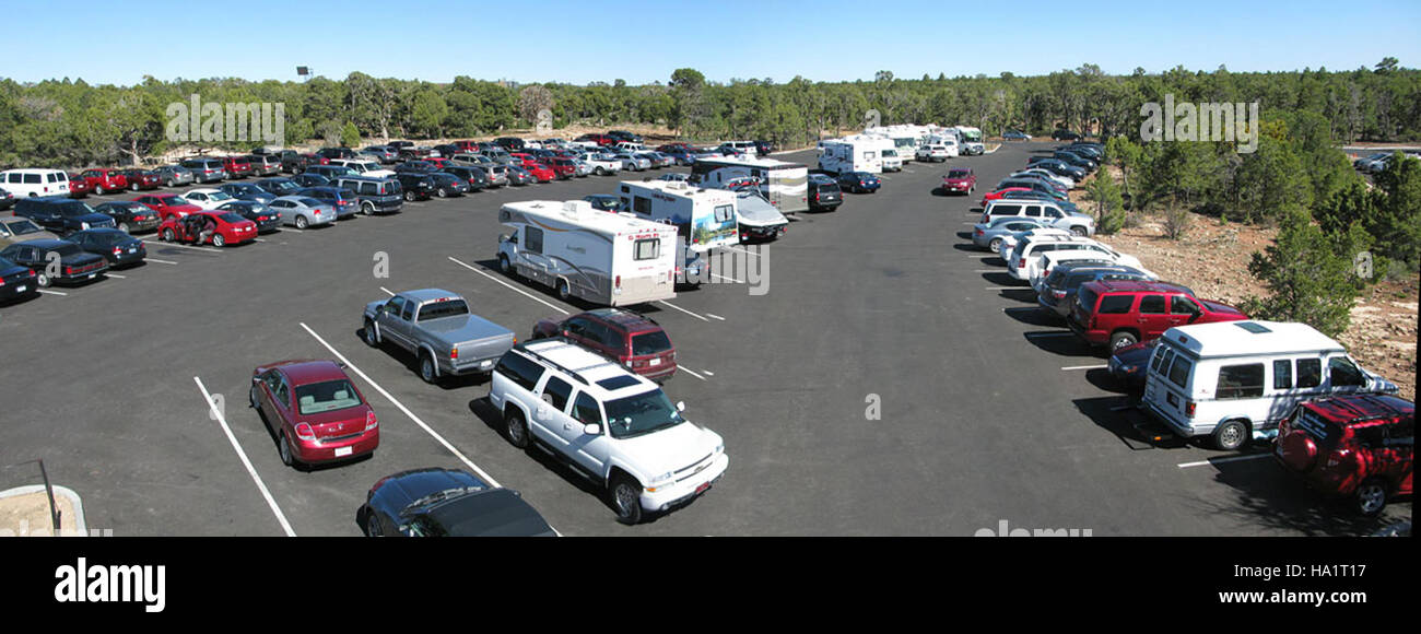 The Grand Canyon Visitor Center parking lot offers convenient access ...