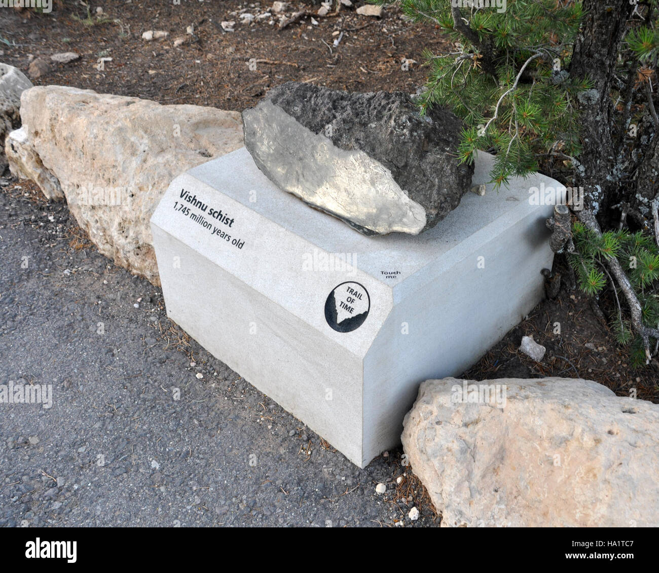 The Grand Canyon's Trail of Time showcases the Vishnu Schist rock ...