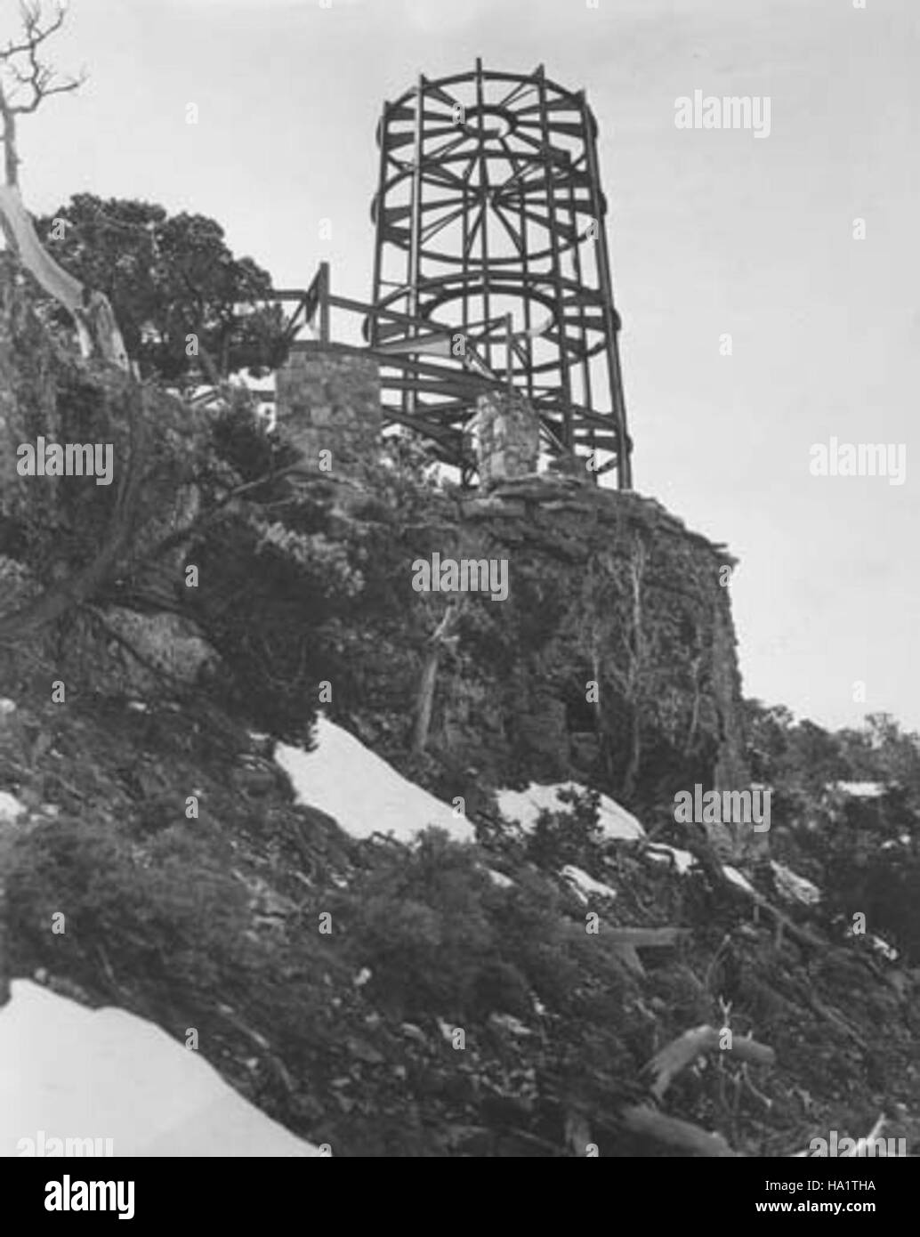 The Desert View Watchtower, constructed in 1932, offers a historical ...