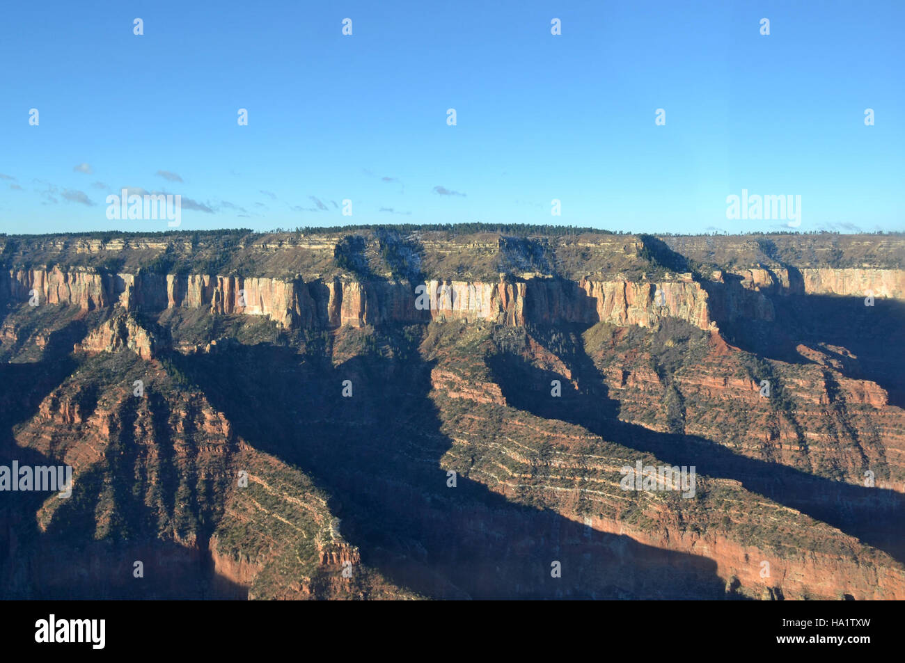 An aerial view of the Grand Canyon, showcasing Banta and Atoko Points ...