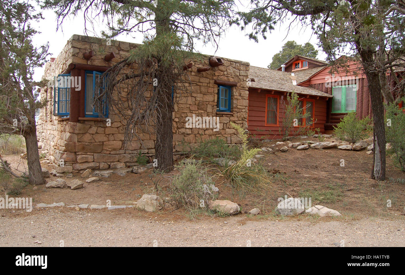 Bright Angel Lodge, located on the South Rim of the Grand Canyon ...