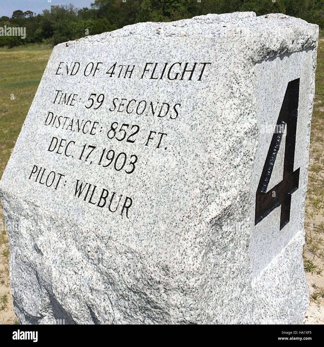wrightbrosnps 14230416605 The Fourth Flight Marker Stock Photo - Alamy