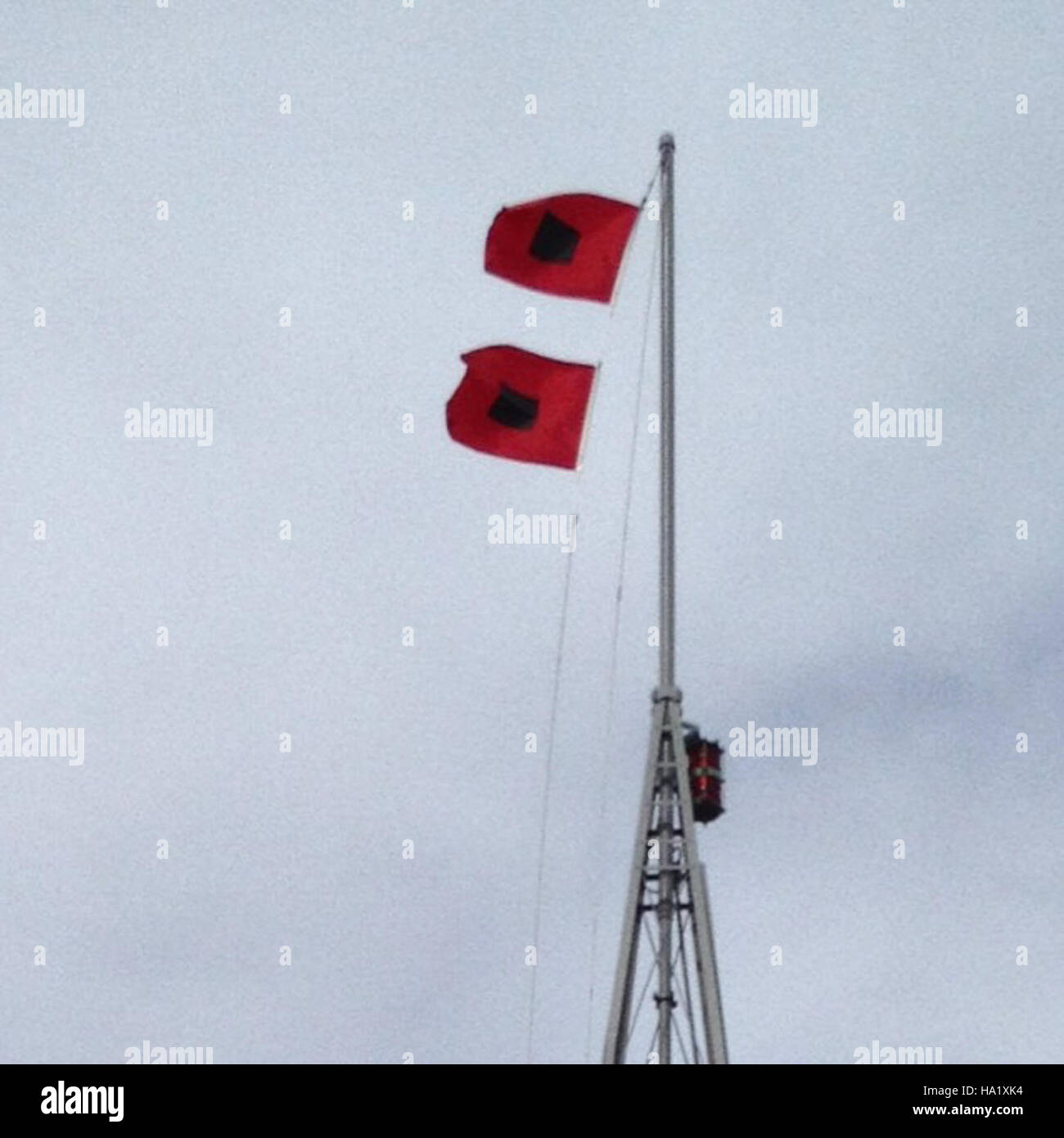 Hurricane warning flags displayed at Cape Hatteras National Park alert ...