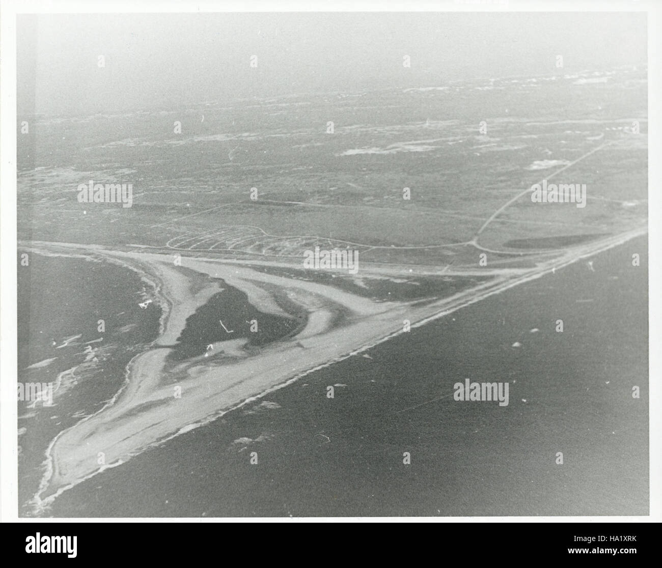 A historic photograph of Cape Point, located in Cape Hatteras National ...