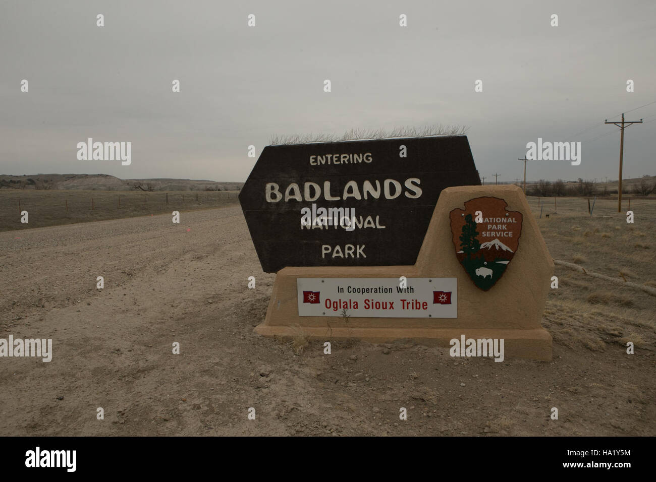 Badlands National Park Sign Driving Through Badlands National Park: