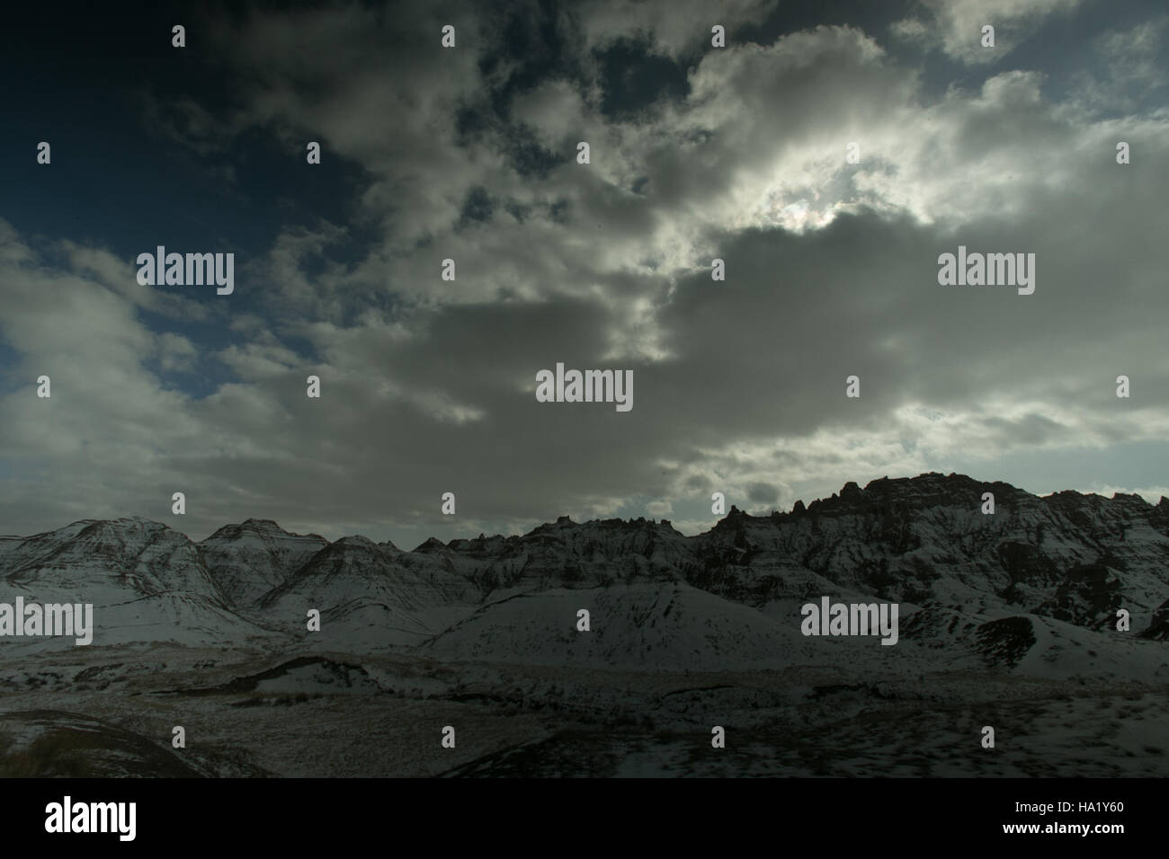 badlandsnationalpark 9343640205 Snowy Badlands Landscape Stock Photo ...
