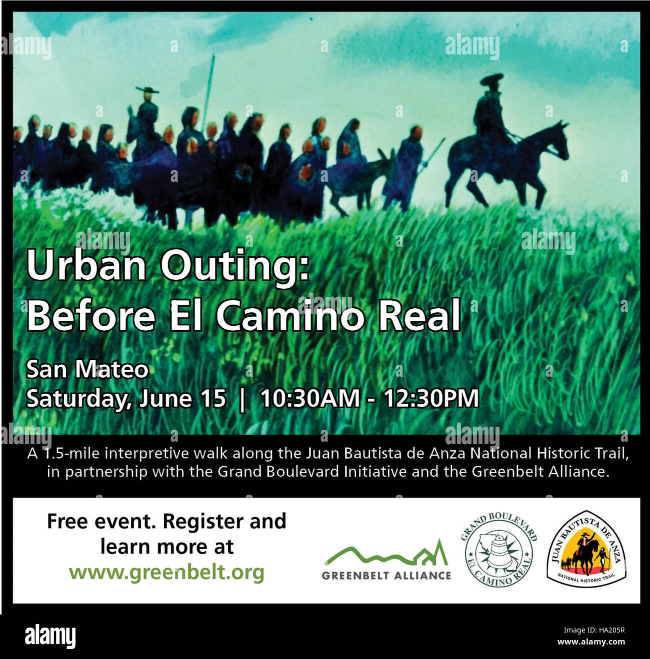 anzatrailnps 8681978560 San Mateo Walk; Before El Camino Real Stock ...