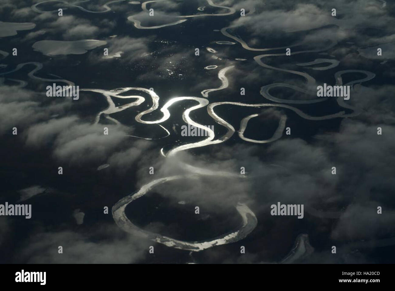 This image shows the winding rivers of the Bering Land Bridge National ...