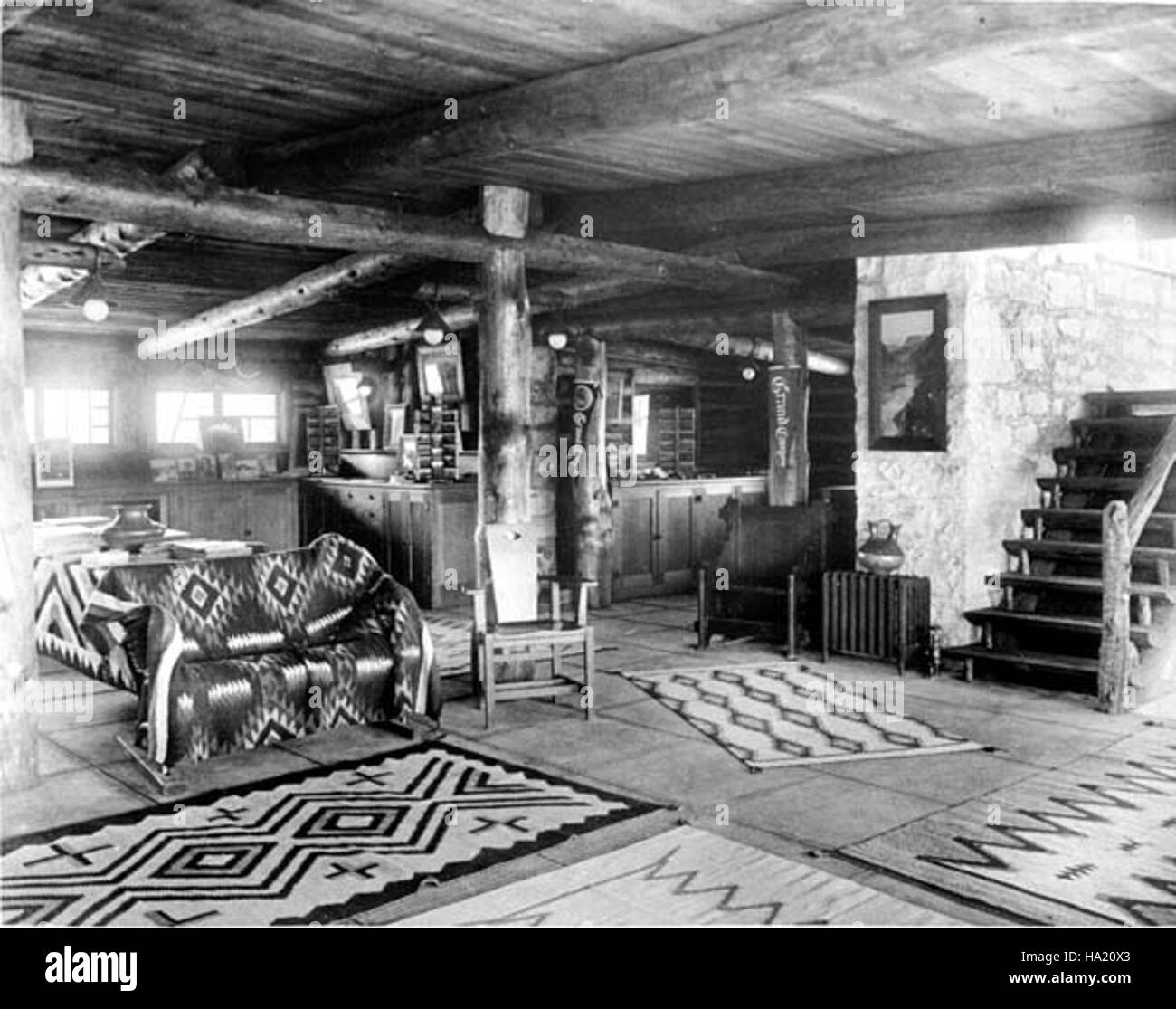 The Historic Lookout Studio, designed by architect Mary Colter, stands ...