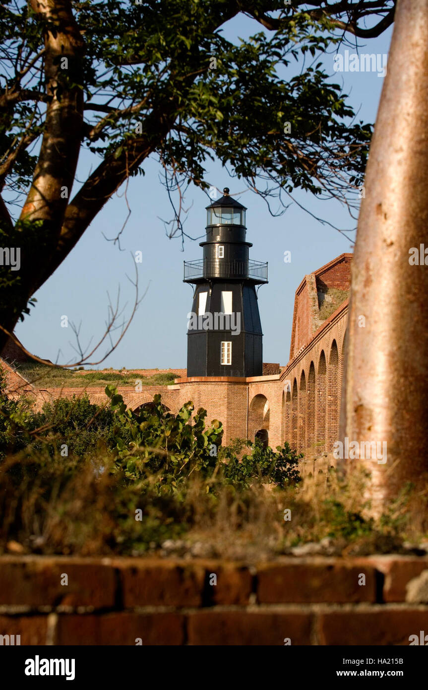 The Harbor Light at Fort Jefferson, located in Dry Tortugas National ...