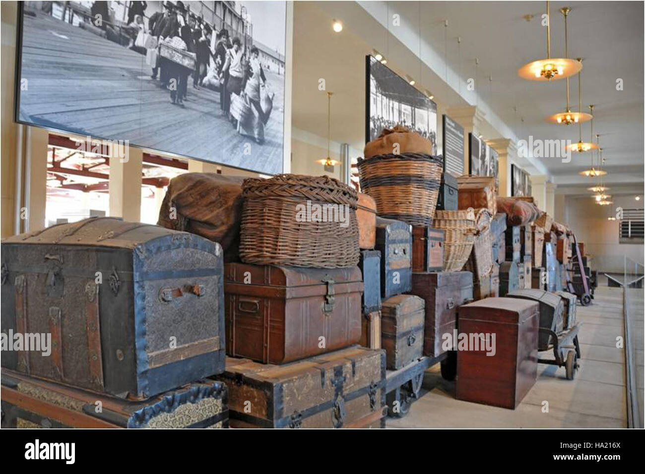 ellisislandnps 6947686560 The Baggage Room Stock Photo - Alamy