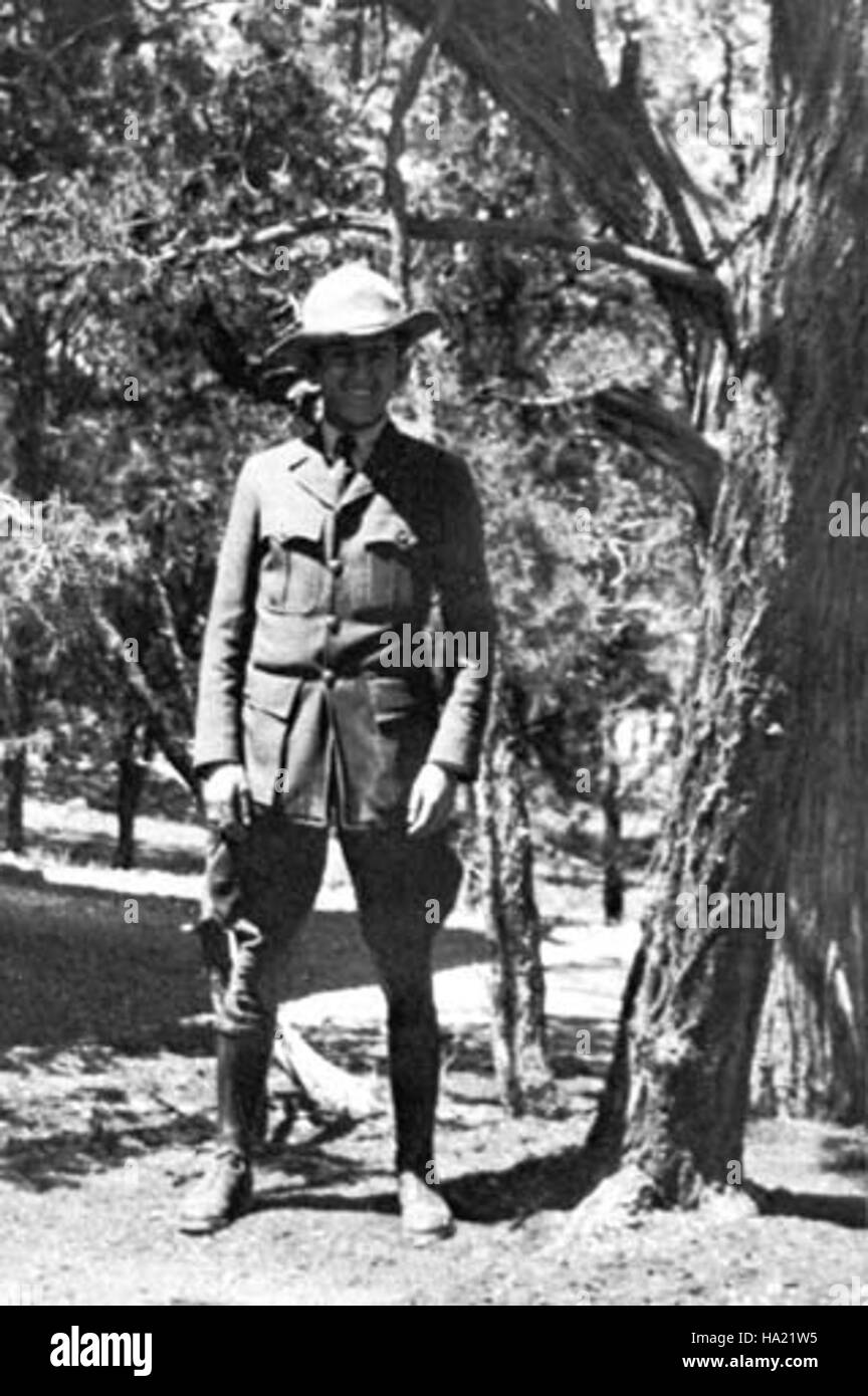 A historical image of Grand Canyon Ranger Michael Harrison in 1925 ...